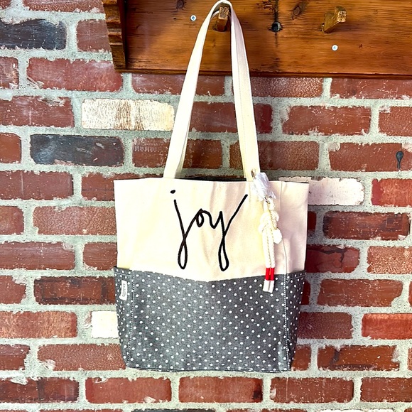 Ellen Degeneres | Bags | Ed By Ellen Degeneres Joy Cotton Canvas Tote ...